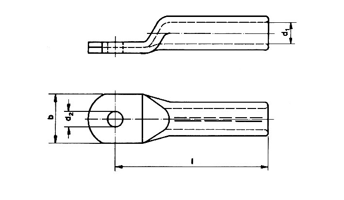 Klauke 49R12 (M12) 120mm² 90° Angled Tubular Cable Lug - Copper & Tin ...